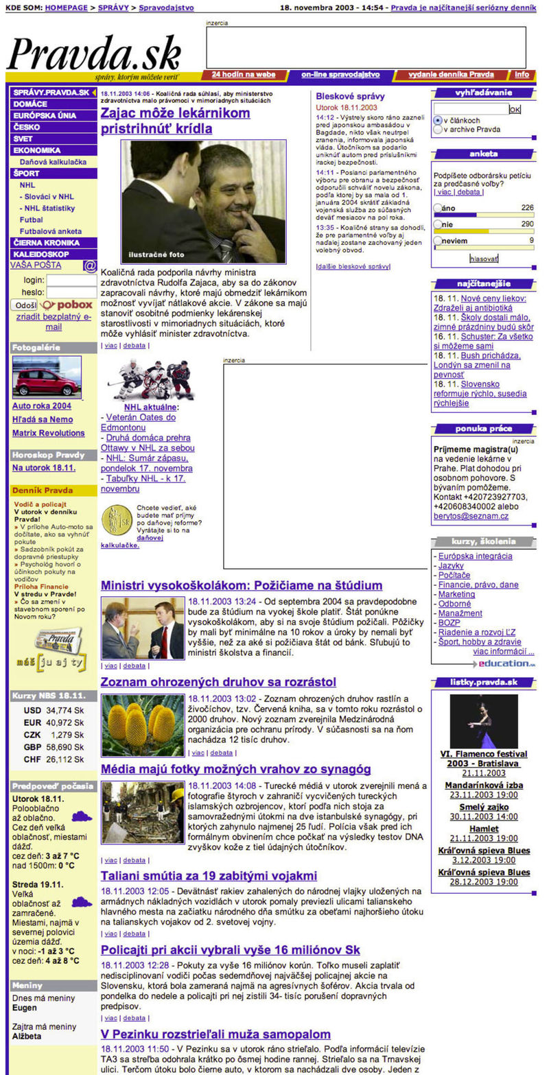 Krátky pohľad do internetového stredoveku - Komunikácia - Veda a technika - Pravda