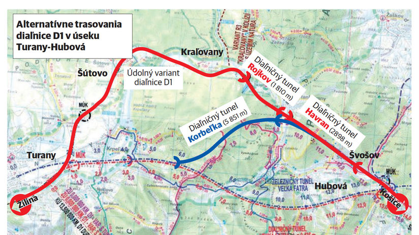 Diaľnicu Turany - Hubová postavia zrejme s tunelom Korbeľka - Ľudia ...