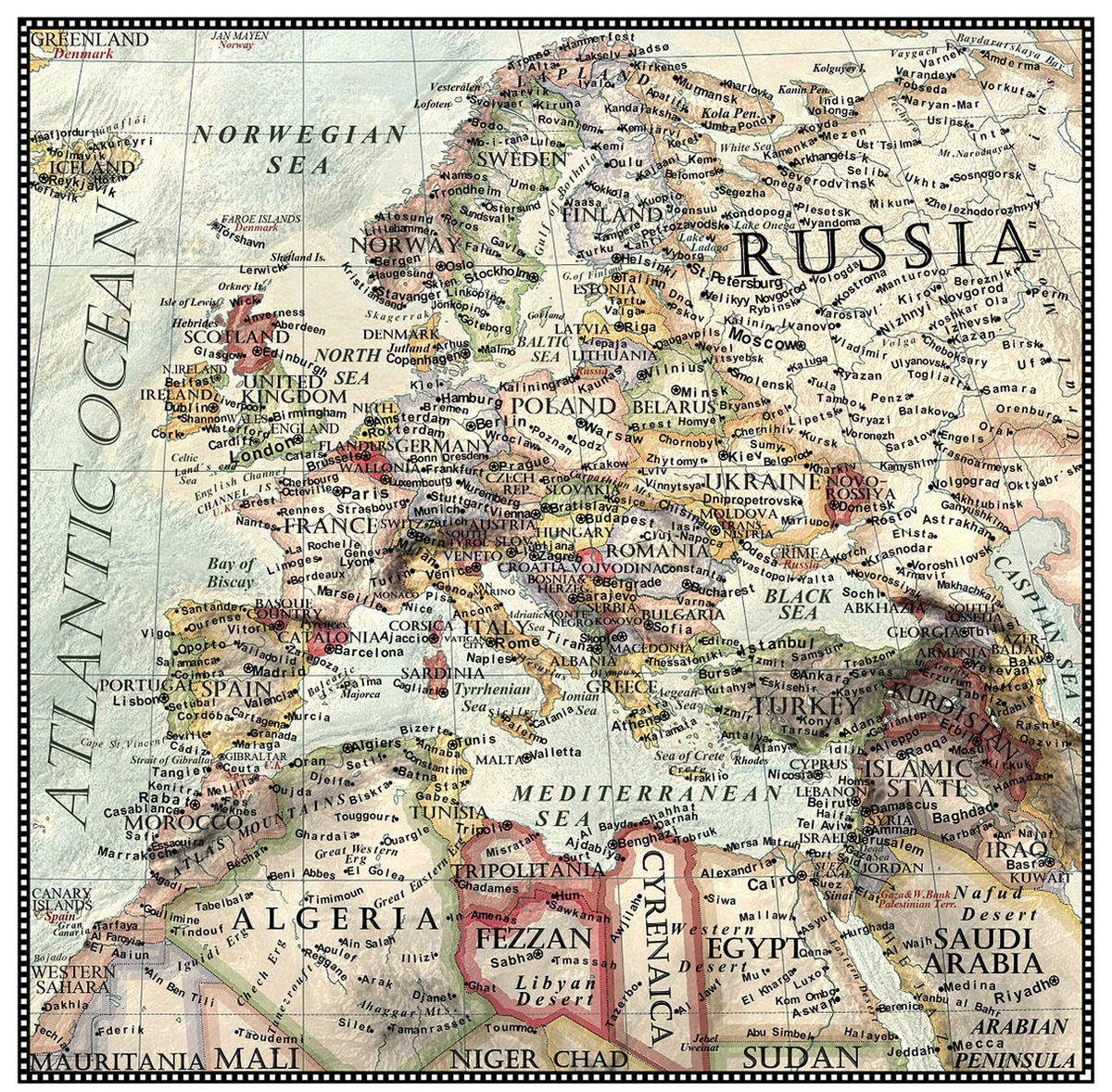 Kde by ste nakreslili hranice štátov na mape Európy z roku 2050 ...