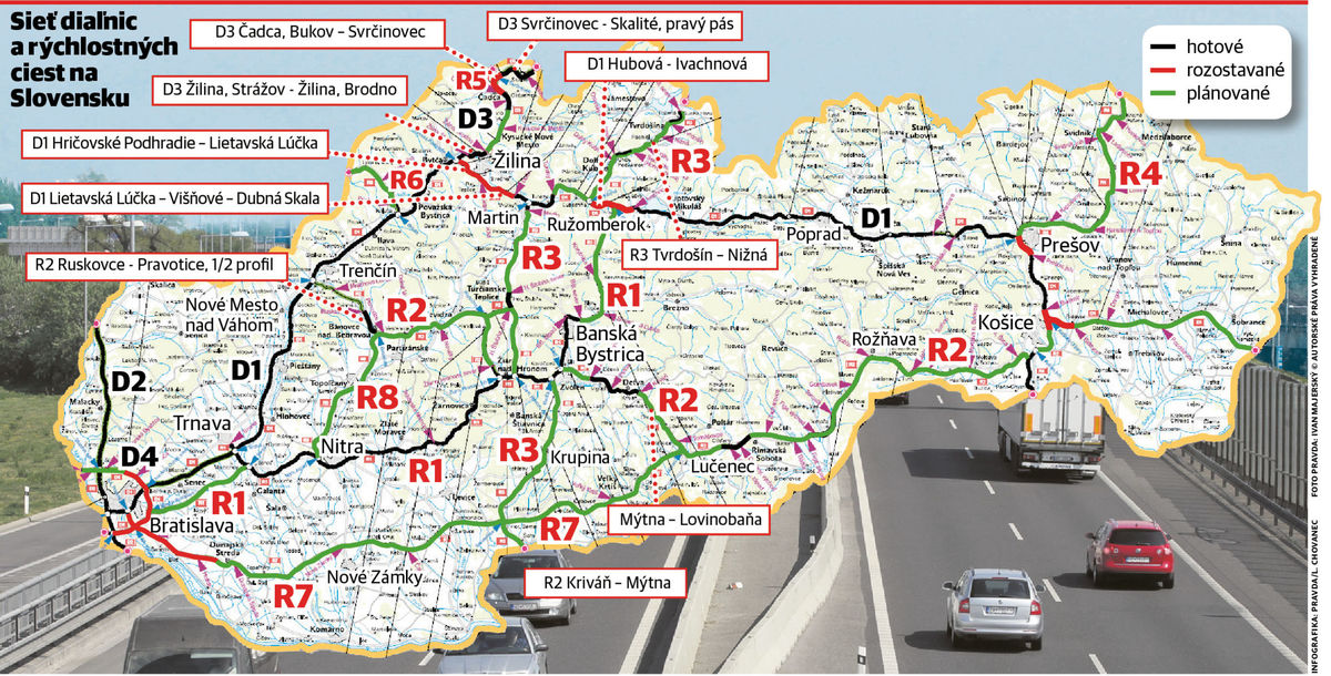 Výstavba diaľnic zacieli viac na stred Slovenska - Ľudia - Ekonomika ...