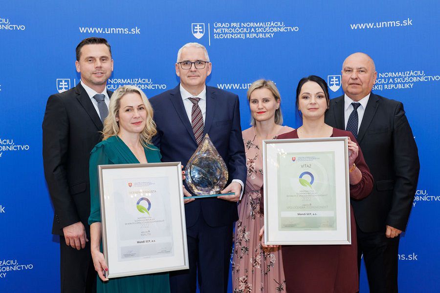 Mondi SCP získalo Národnú cenu za kvalitu a spoločenskú zodpovednosť ...