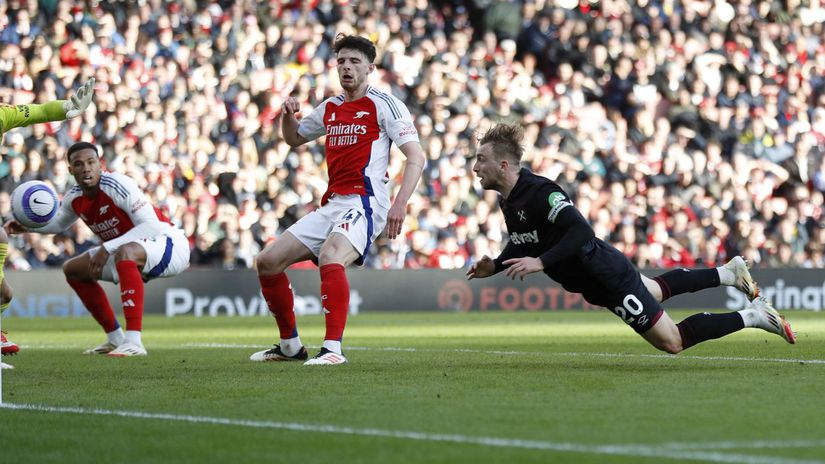 Veľká trhlina v majstrovských ambíciách. Arsenal nezvládol derby s West ...