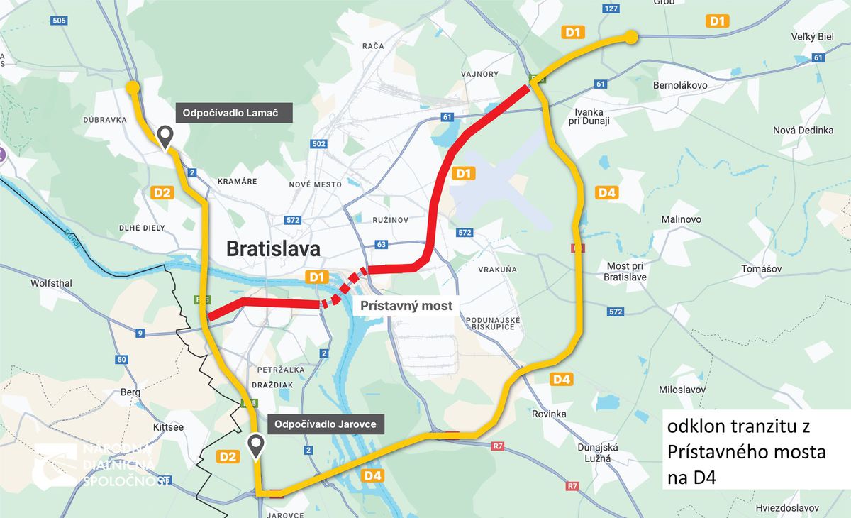 Dobrá správa: Tranzitná doprava už nesmie cez Prístavný most ...