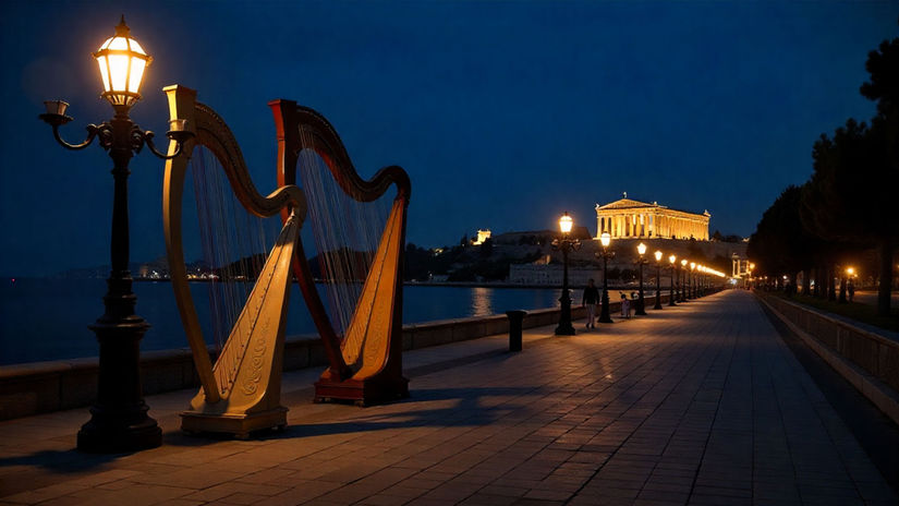 Keď vietor hrá: Grécko mení pouličné osvetlenie na dychberúce harfy ...