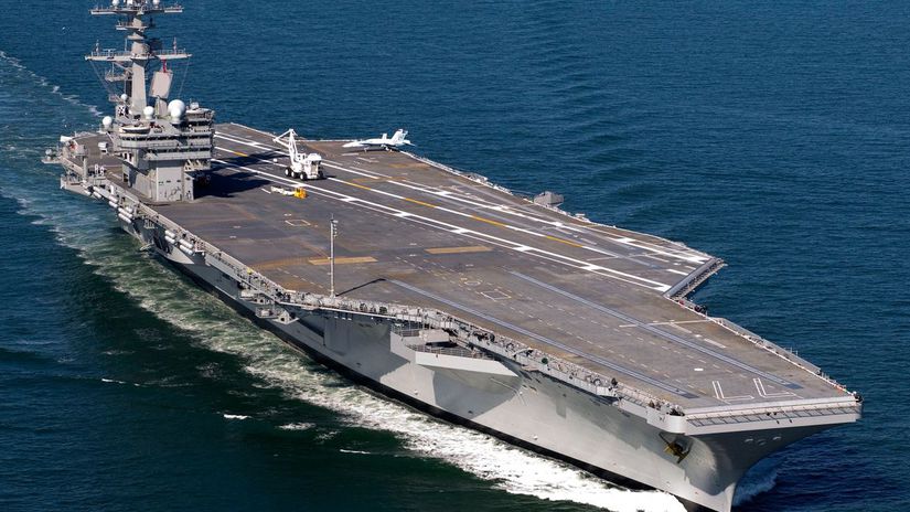 Budúca Loď Uss John F Kennedy Druhá V Triede Ford Vyplávala Prvýkrát